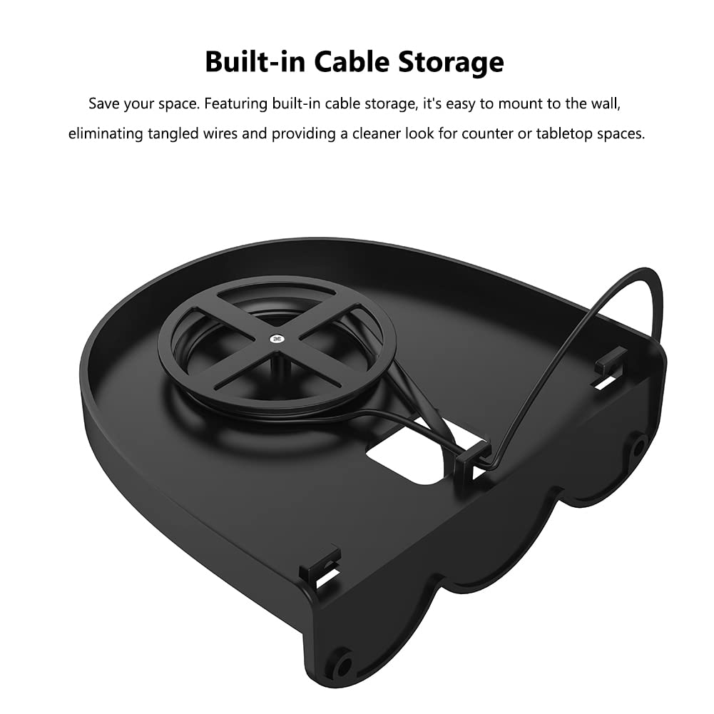 sikiwind Wall-mounted Speaker Holder Bracket Cable Management Round Sound Box Stand Space Saving Prevent Falling Home Decoration for Amazon Echo Pop