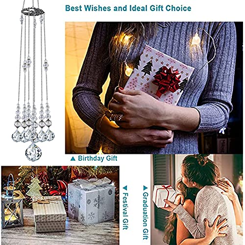 H&D HYALINE & DORA Crystals Ball Prisms Suncatcher Tree of Life Hanging Ornament Rainbow Maker for Home,Garden Fengshui Decoration