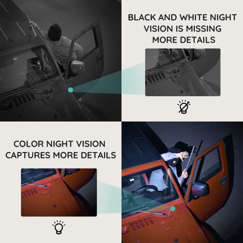 Solar Security Cameras Wireless Outdoor, 2K WiFi 360° PTZ Camera, Solar Powered Security Cameras with Spotlight & Siren, PIR Motion Detection, Color Night Vision, 2 Way Audio, 15000mAh Battery, Alexa