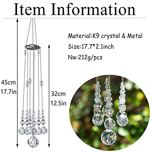 H&D HYALINE & DORA Crystals Ball Prisms Suncatcher Tree of Life Hanging Ornament Rainbow Maker for Home,Garden Fengshui Decoration