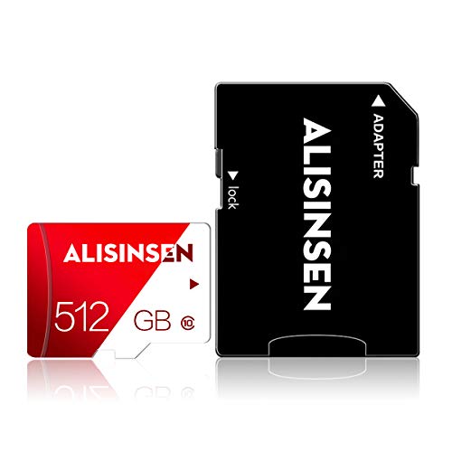 Micro SD Card 512GB Class 10 SD Memory Card 512GB TF Card 512GB High Speed Full HD Video with a SD Card Adapter for PC/Smart-Phone/Bluetooth Speaker/Tablet