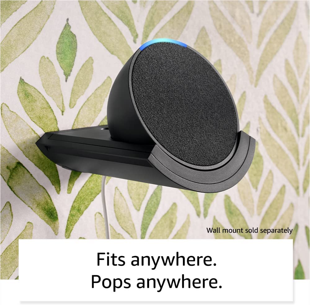 Echo Pop | Full sound compact smart speaker with Alexa - Glacier White + 4 months of Amazon Music Unlimited FREE