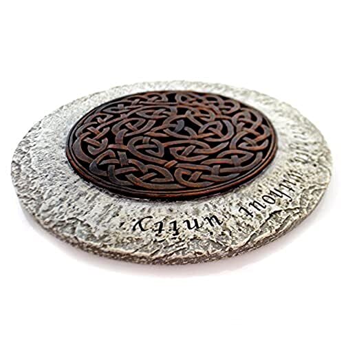 Roman Giftware Inc, Garden Collection, 12" D Celtic Round Stepping,Religious, Inspirational, Durable (12x1x12)