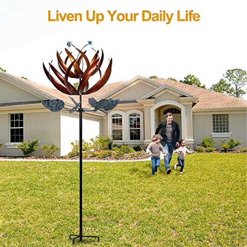 LimeHill Wind Spinner for Yard and Garden for Women Large Metal Windspinners for Outdoor Decorations (24 X 84 Inches)