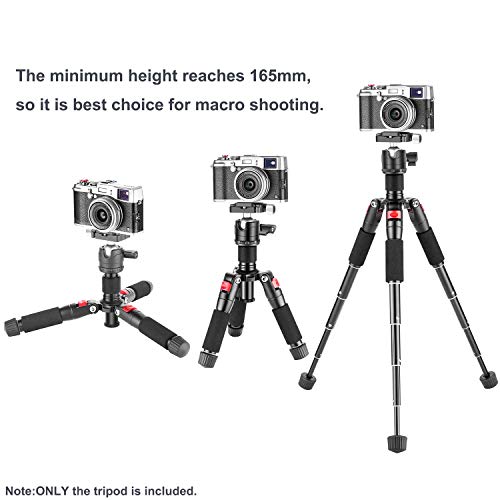 Neewer Portable Desktop Mini Tripod - Aluminum Alloy 20 inches/ 50 Centimeters with 360 Degree Ball Head, 1/4 inch Quick Shoe Plate for DSLR Camera Video Camcorder, Load up to 11 pounds/5 kilograms