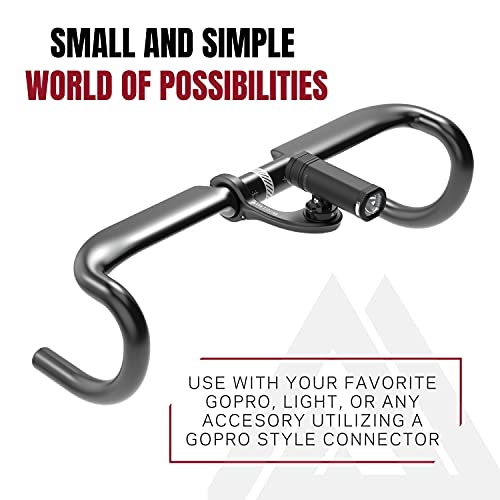 KOM Cycling Top Mount Compatible with GoPro Adapters that quarter turn into Compatible Computer Mounts such as the Garmin Edge Bike Mounts or Wahoo Bike Mounts - Great for mounting Cameras and Lights!
