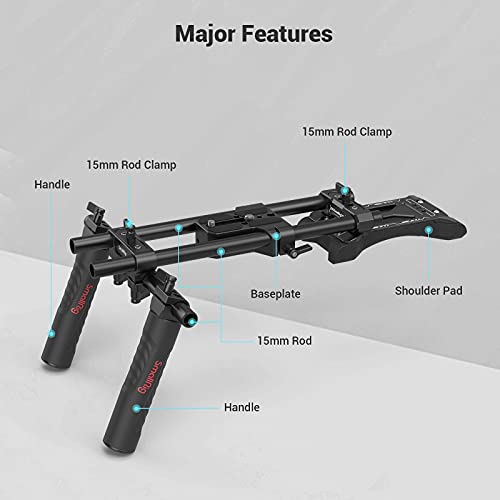 SMALLRIG Universal Basic Camera Shoulder Mount Kit for DSLR, Mirrorless, and Small Camera Shoulder Rig - 2896