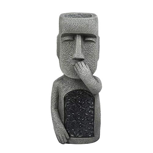 VELIHOME Outdoor Statues Decoration,Statue Path,Pathway Statues,Path Outdoor Statues,See Hear Speak No Evil Garden Easter Island Statues,Creative Garden Resin Sculpture Outdoor (C)