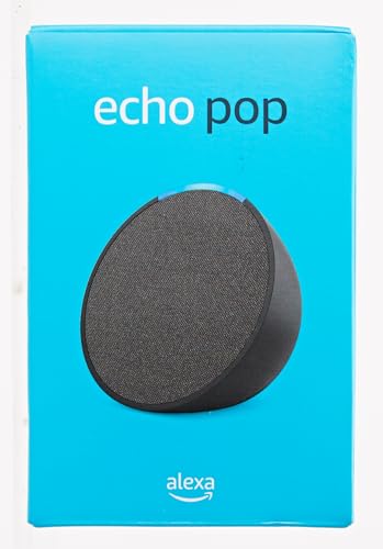 Echo Pop | Full sound compact smart speaker with Alexa | | International Version with EU Power Adaptor | Charcoal