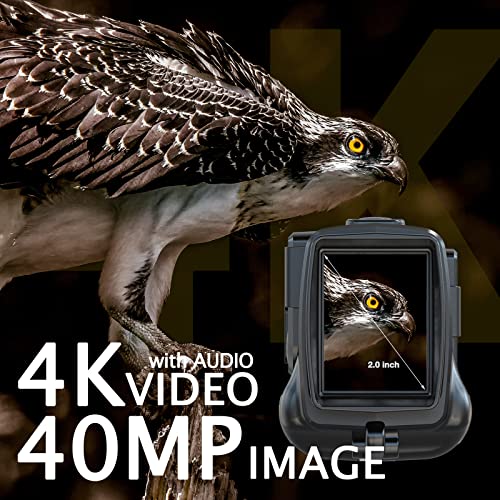 Night Vision Monocular, 4K Upgraded Digital Monocular with Night Vision, Infrared Goggles Binoculars with 8X Zoom 2000mAh Rechargeable Battery, for Adult Hunting Camping Travel, with 32GB Card