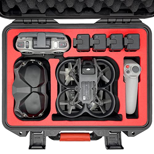 FPVtosky Hard Case for DJI Avata (DJI Goggles V2 / Goggles 2 / Goggles Integra), Waterproof Carrying Case for Avata, DJI Avata Accessories Case for DJI Motion/RC Motion 2 / FPV Remote Controller 2