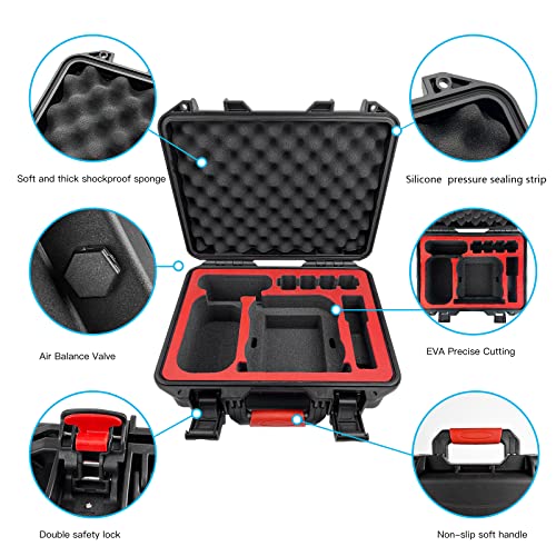 FPVtosky Hard Case for DJI Avata (DJI Goggles V2 / Goggles 2 / Goggles Integra), Waterproof Carrying Case for Avata, DJI Avata Accessories Case for DJI Motion/RC Motion 2 / FPV Remote Controller 2