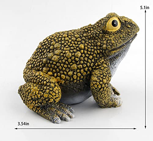 ABEESEA Frog Toad Sculptures Garden Statues Yard Art Resin Decorations Outdoor Outdoor Toad Figurine for Gardens,patios and lawns,Brown