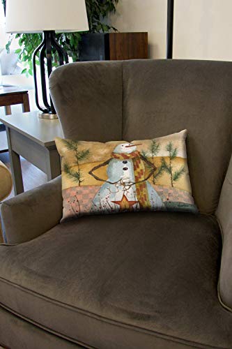 Toland Home Garden Americana Snowman 12 x 19 Inch Decorative Indoor, Pillow Case Only (2-Pack)