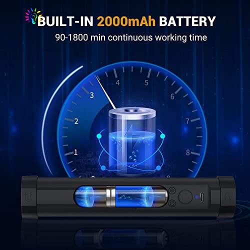 LUXCEO Handheld Light Wand, Multicolor RGB LED Video Light for Photography, 2000mAh Rechargeable Mini Light Stick for Video Shooting Professional Tube Lights with Magnetic for YouTube, TikTok(Black)