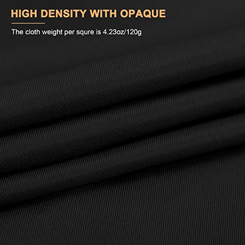 10 x 8 FT Black Backdrop Background for Photography, Chromakey High Density Polyester Fabric Pure Black Photo Backdrop Curtain Screen Collapsible Seamless for Shoot Portraits Party Video Studio