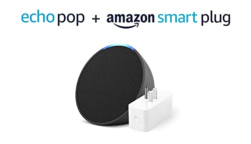 Echo Pop Charcoal with Amazon Smart Plug