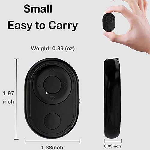 Bluetooth Remote & Page Turner Control - Can Also Use to Scroll Videos for Tiktok and Control to Play/Pause The Video - It Can Work with Most Cellphones/Tablets (Andriod 8.0+ and iOS 6.0+)
