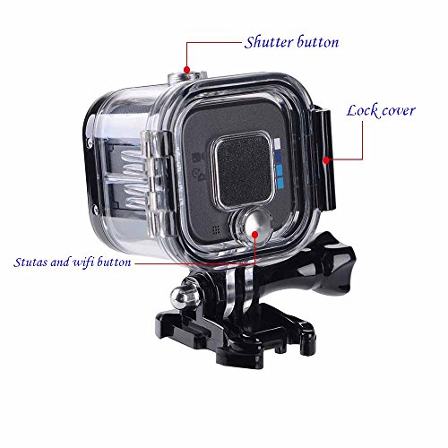 Suptig Replacement Waterproof Case Protective Housing for GoPro Hero Session Hero4 Session Hero5 Session Camera for Underwater Use Water Resistant up to 196ft (60m)