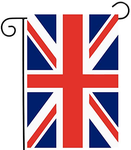 ShineSnow Union Jack British UK Flag Garden Yard Flag 12"x 18" Double Sided, Polyester Great Britian England United Kingdom Welcome House Flag Banners for Patio Lawn Outdoor Home Decor