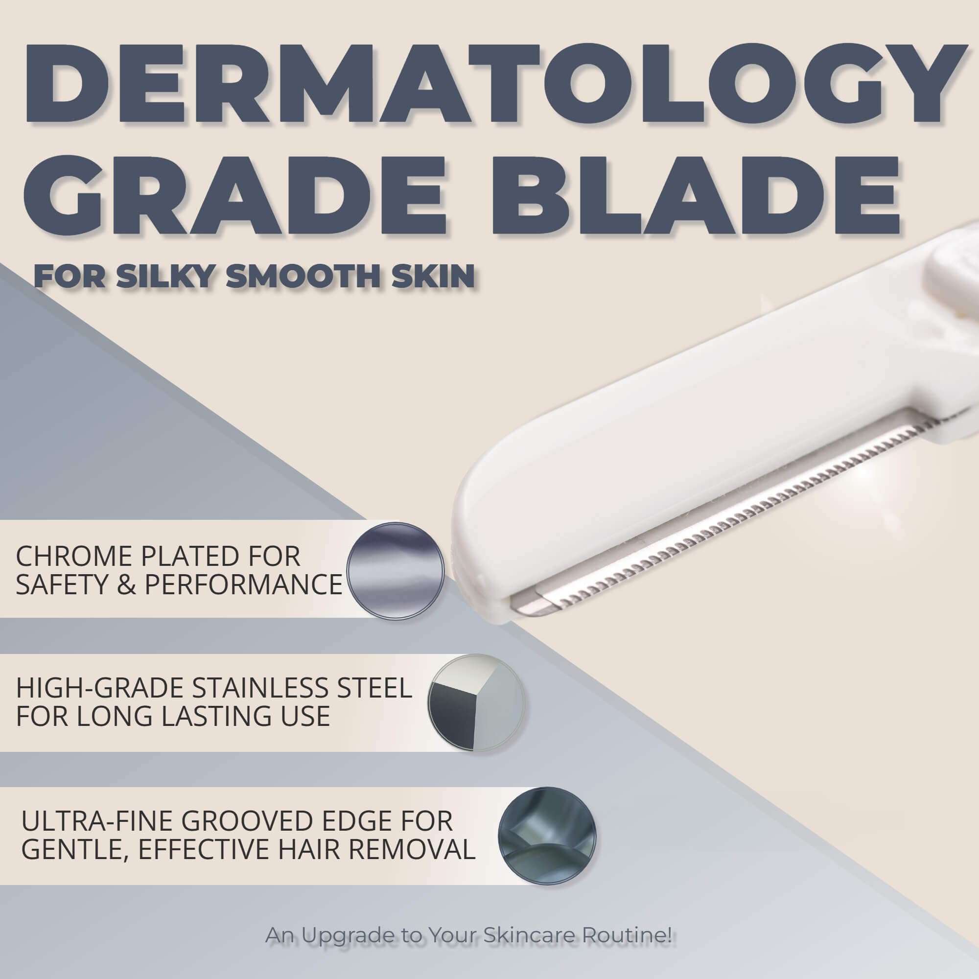 Dermaplaning Tool (6 Count) β Easy to Use Dermaplane Razor For Face β Facial Hair Removal for Women - Blade for Eyebrows and Peach Fuzz β Face Shavers for Women Help Exfoliate and Smooth the Skin