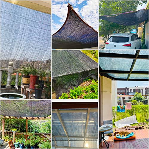 30% Shade Cloth Garden Shade Mesh Net with Grommets - Sun Shade Cover for Pergola, Patio Plants, Greenhouse, Chicken Coop, Outdoor (6.5Ft x 13Ft)