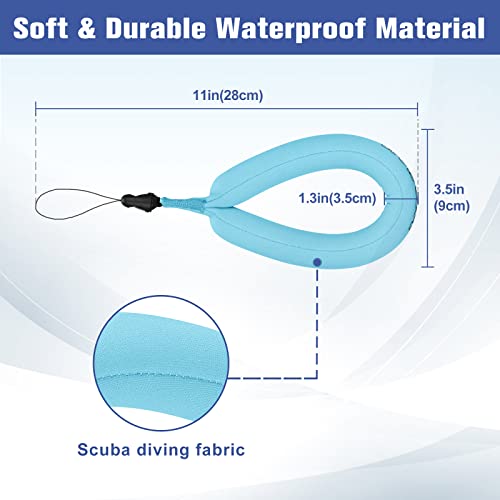 JOTO 2 Pack Floating Wrist Strap for Waterproof Camera Underwater Phone Pouch up to 11 ounce/315g -Blue