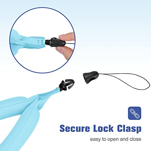 JOTO 2 Pack Floating Wrist Strap for Waterproof Camera Underwater Phone Pouch up to 11 ounce/315g -Blue