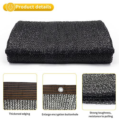 30% Shade Cloth Garden Shade Mesh Net with Grommets - Sun Shade Cover for Pergola, Patio Plants, Greenhouse, Chicken Coop, Outdoor (6.5Ft x 13Ft)