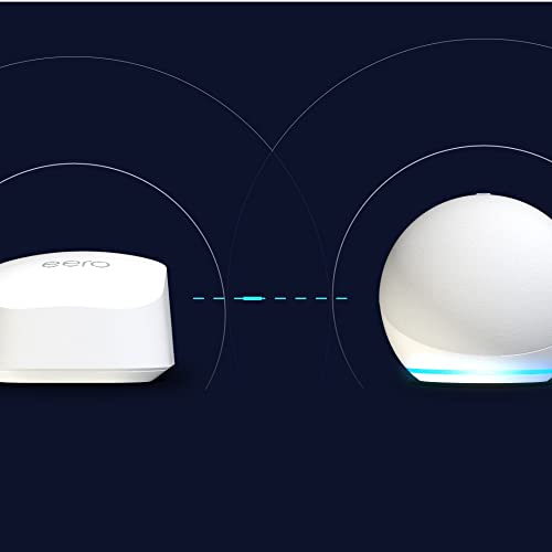 Echo Dot (5th Gen) Glacier White with eero Mesh Wifi Router