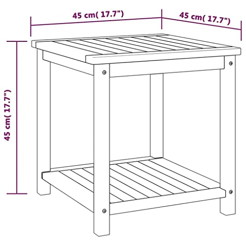 vidaXL Coffee Table Industrial Accent Table with Storage Shelf for Small Apartment Living Room Rectangle Wood Side Furniture Solid Wood Acacia