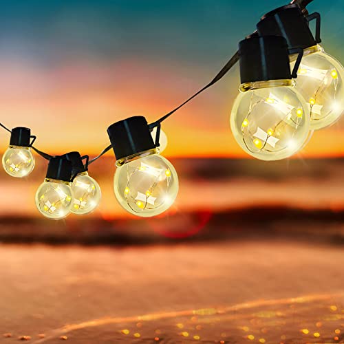 9.4 Feet Solar Outdoor String Lights 20 LED Lights Globe Waterproof Bulbs Hanging Light for Backyard Gazebo Wedding Garden Patio Party Christmas Decor