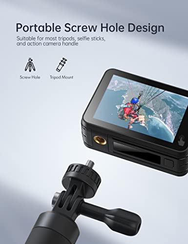 WOLFANG GA400 Action Camera 4K 60FPS Bare Metal Waterproof Underwater Camera 3.0 EIS Stabilization WiFi Helmet Camera (Remote Control, 2x1350mAh Batteries and Accessory Kit)