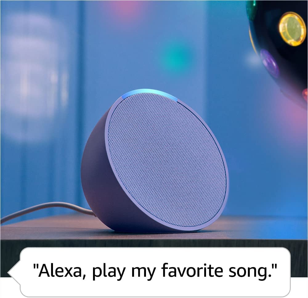 Echo Pop | Full sound compact smart speaker with Alexa - Charcoal + 4 months of Amazon Music Unlimited FREE