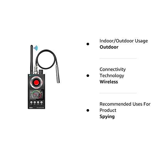JMDHKK Anti Spy RF Detector Bug Detector, Camera Finder Scanner, GPS Tracker Detector, Find and Locate Eavesdropping Device Auto Scan 4-in-1 Detector