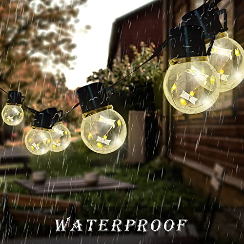 9.4 Feet Solar Outdoor String Lights 20 LED Lights Globe Waterproof Bulbs Hanging Light for Backyard Gazebo Wedding Garden Patio Party Christmas Decor