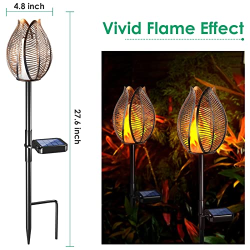 TomCare Solar Lights Outdoor Solar Garden Lights Landscape Lighting for Patio Yard Lawn