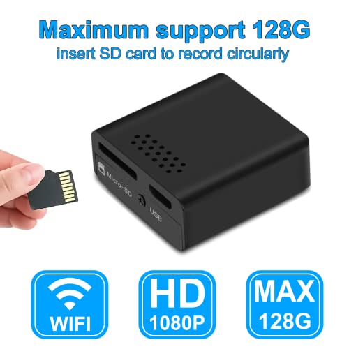 Newfun Mini WiFi Wireless Camera Hidden Camera - Security Cameras Small 1080p HD Nanny Cam with Night Vision, Motion Detection,Remote Viewing for Security with iOS,Android Phone APP