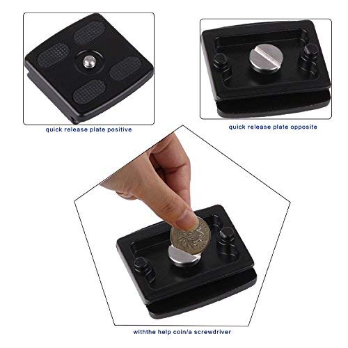 ZOMEI Universal Professional Camera Quick Release Mounting Plate for Q555,Q666,Q666C,Z818,Z669,Z669C,M5&BONFOTO B690A Tripod