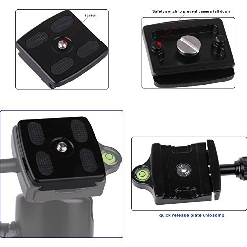 ZOMEI Universal Professional Camera Quick Release Mounting Plate for Q555,Q666,Q666C,Z818,Z669,Z669C,M5&BONFOTO B690A Tripod