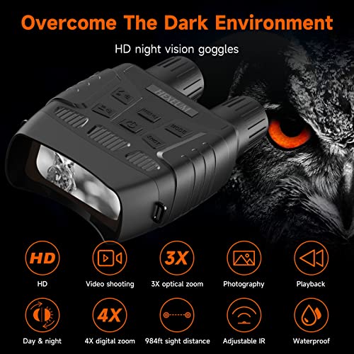 Night Vision Goggles Night Vision Binoculars for Adults - Digital Infrared Binoculars can Save Photo and Video with 32GB Memory Card
