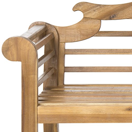 Safavieh Patio Collection Felicity Adirondack Acacia Wood Bench, Natural