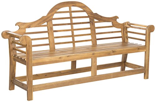 Safavieh Patio Collection Felicity Adirondack Acacia Wood Bench, Natural