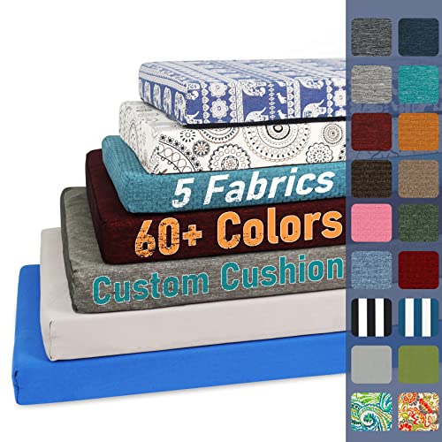 ROFIELTY Custom Bench Cushion for Indoor/Outdoor use Outdoor Garden Patio Furniture Cushion Chair Pads for Porch Swing Cushions… (Custom Color, Custom Size)