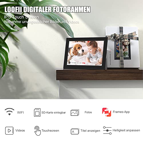 Frameo Digital Photo Frame 10.1 inch WiFi Digital Picture Frame with 1280x800 IPS LCD Touch Screen, Auto-Rotate, Slideshow, Easy Setup to Share Photos or Videos Instantly via Frameo App from Anywhere