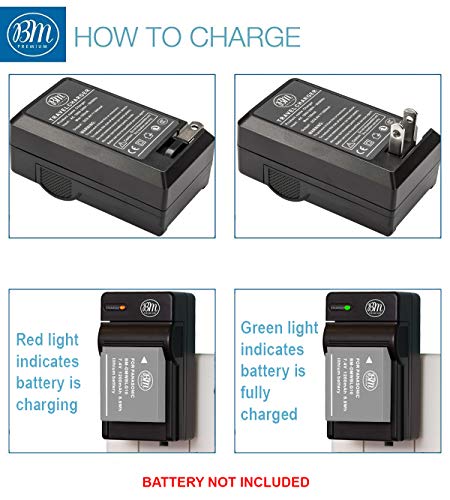 BM DMW-BLG10 Battery Charger for Panasonic Lumix DC-G100 DC-ZS80 DC-GX9 DC-LX100 II DC-ZS200 DC-ZS70 DMC-GX80 DMC-GX85 DMC-ZS60 DMC-ZS100 DMC-GF6 DMC-GX7K DMC-LX100K Cameras - DMW-BTC9 Replacement
