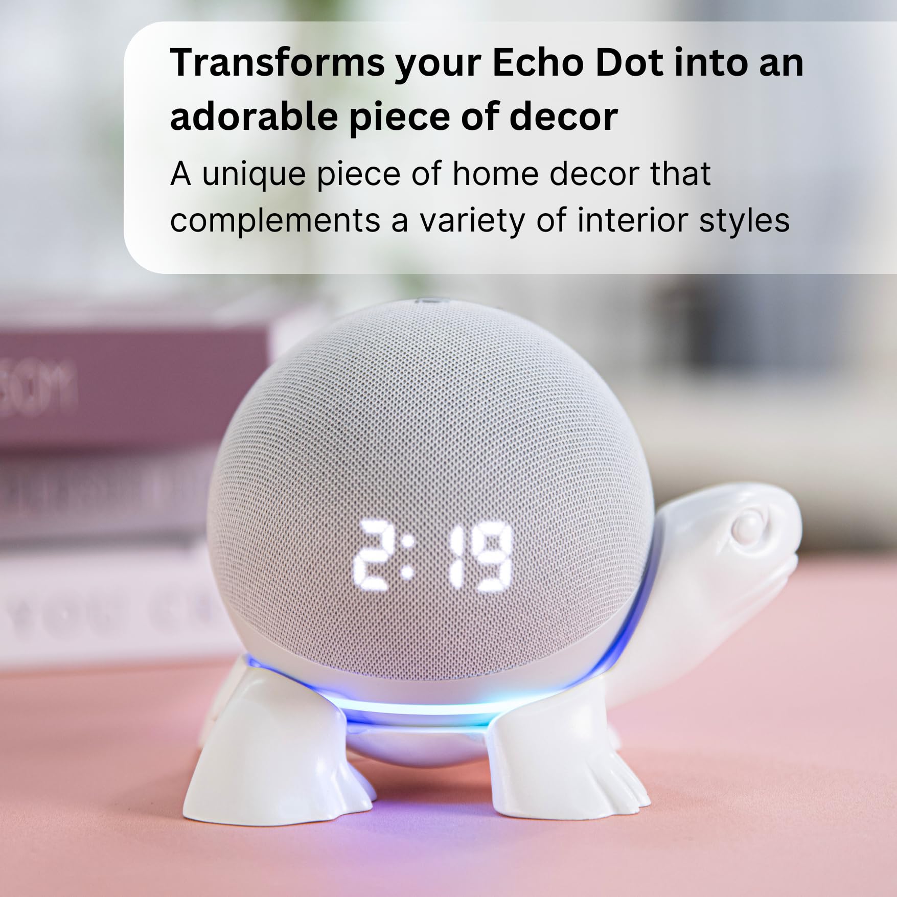 Turtle Echo Dot Holder Stand for Echo Dot 4th/5th Generation, Unique Alexa Holder, Turtle Alexa Stand Holder Mount, Accessories Speaker, dot Stand Holder for Alexa Echo dot, Amazon Echo dot Holder