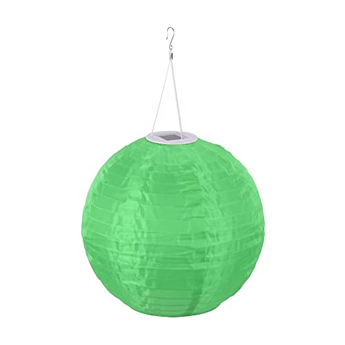 Akloker Lanterns Solar Outdoor, 12 Inch Solar Led Lantern Waterproof Nylon Colorful Round Solar Lanterns Hanging Garden Lantern for Garden, Yard, Patio, Wedding, Festival Decoration