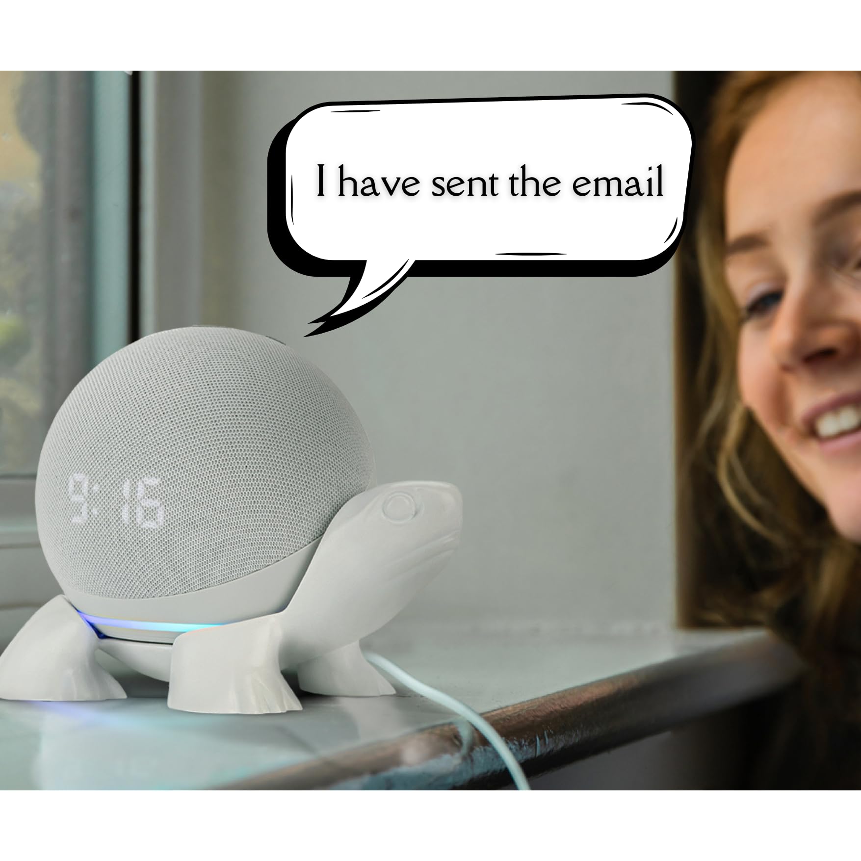 Turtle Echo Dot Holder Stand for Echo Dot 4th/5th Generation, Unique Alexa Holder, Turtle Alexa Stand Holder Mount, Accessories Speaker, dot Stand Holder for Alexa Echo dot, Amazon Echo dot Holder