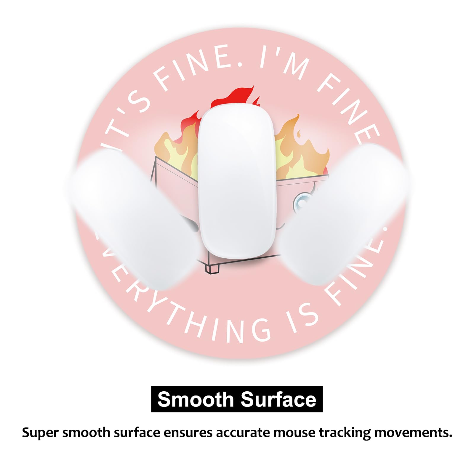 Audimi Cute Mouse Pad Mouse Mat Anti-Slip Base for PC Office Working Gaming, Red Dumpster 8.7x8.7 Inch (22X22X0.3Cm)